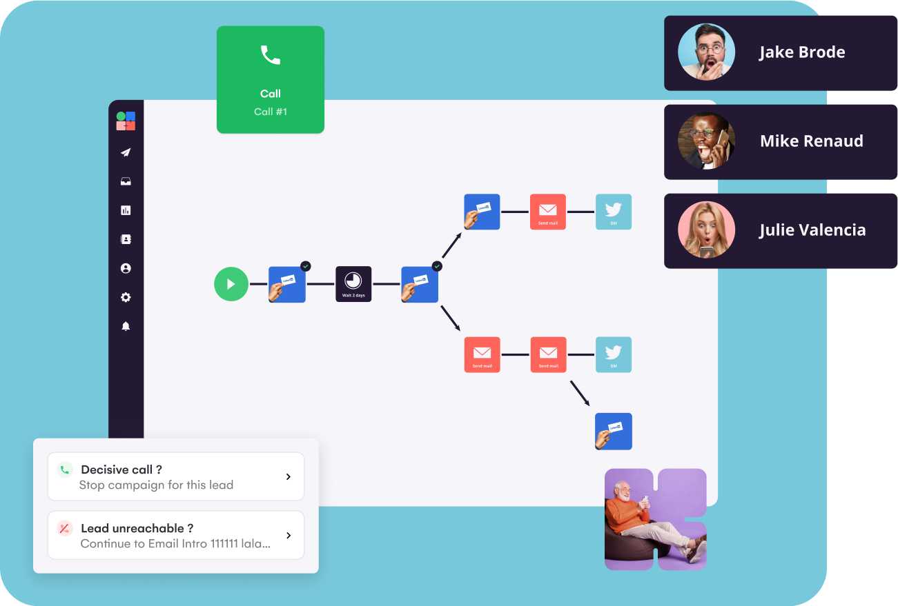 Add calls into your sequence - La Growth Machine