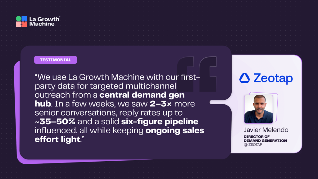 How Zeotap scaled enterprise outreach from walking to running with La Growth Machine - La Growth ...